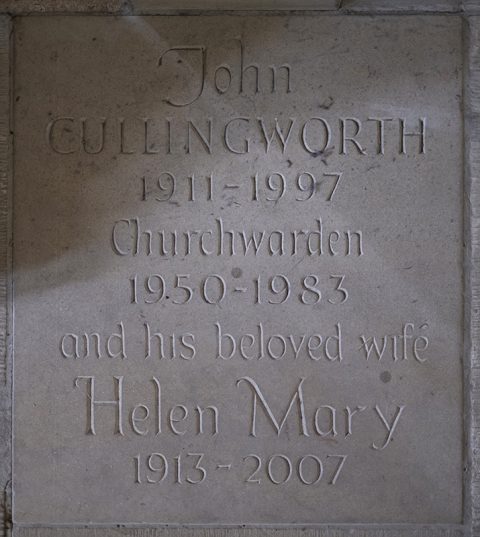 Memorial K3: John Cullingworth - Bradford Cathedral
